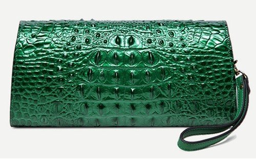 High-Quality Textured Crocodile Pattern Leather Clutch Women's New Ladies Banquet Handbag Shoulder Messenger Bag