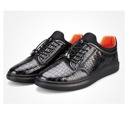 Crocodile Leather Shoes Men's Genuine Leather High-End Business Casual Men's Formal Wear Korean Casual Trend Breathable