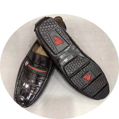 Thailand Crocodile Leather Shoes Men's Genuine Leather Breathable Beanie Shoes Authentic Business Casual Low-Top Shoes