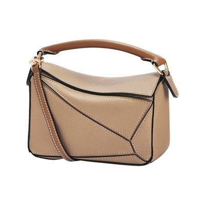 New geometric bag women's leather hand-held one-shoulder diagonal pillow bag
