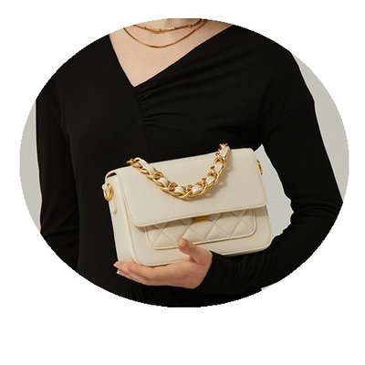 Leather hand-held chain small square bag women's summer high-end shoulder messenger bag