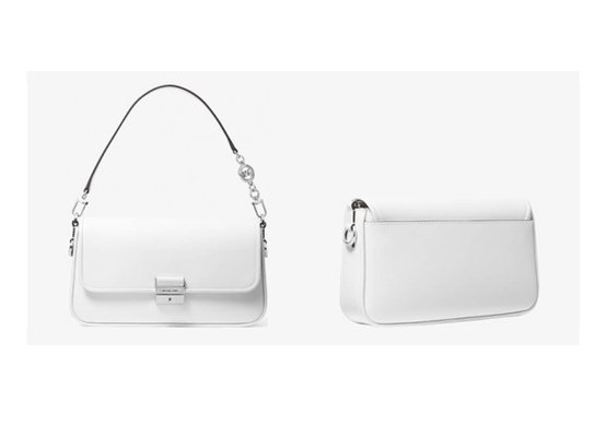 Leather double shoulder strap baguette underarm bag shoulder messenger bag women's bag