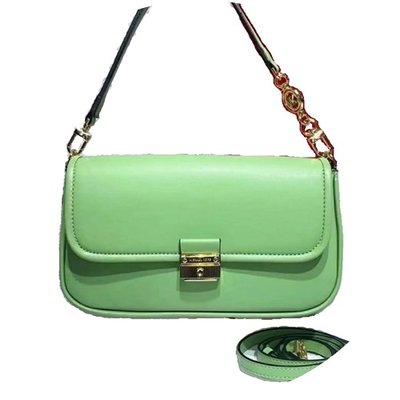 Leather double shoulder strap baguette underarm bag shoulder messenger bag women's bag