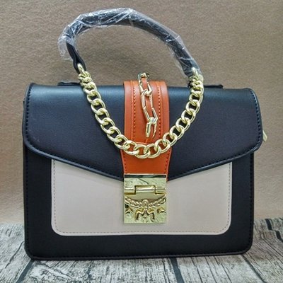 Spring new counter genuine hand-held one-shoulder messenger leather cowhide color matching Bag