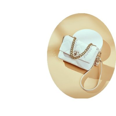New Leather Women's Bag Small Fragrance Embroidered Line Diamond Bag Chain One Shoulder Messenger Fashion Handbag