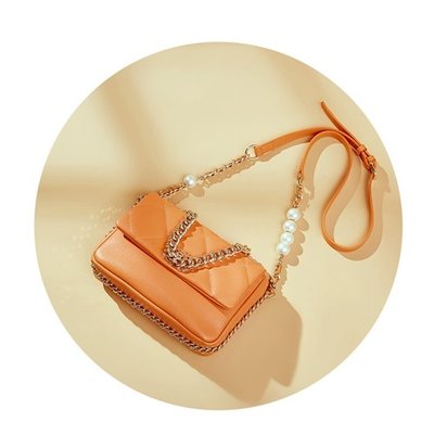 New Leather Women's Bag Small Fragrance Embroidered Line Diamond Bag Chain One Shoulder Messenger Fashion Handbag