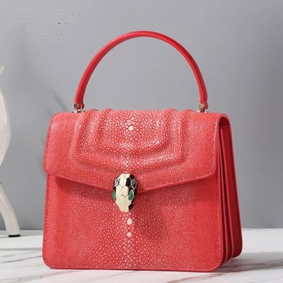 Pearl Fish Skin Women's Bag Leather Portable Organ Bag Women's 2022 New Trendy Luxury All-Match Shoulder Messenger Bag
