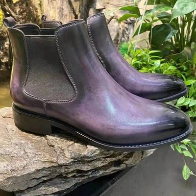 Men's And Women's Boots Martin Boots Tide Shoes All-Match Short Boots Leather Spring High-Top Set Feet Leather Shoes