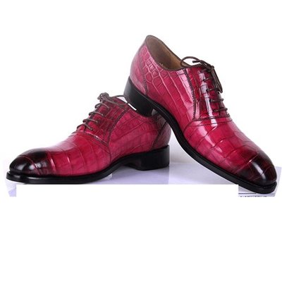 Genuine Leather Imported Crocodile Belly Italian Handmade Custom High-End Luxury Business Formal Leather Shoes