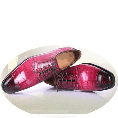 Genuine Leather Imported Crocodile Belly Italian Handmade Custom High-End Luxury Business Formal Leather Shoes