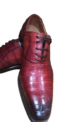 Genuine Leather Imported Crocodile Belly Italian Handmade Custom High-End Luxury Business Formal Leather Shoes