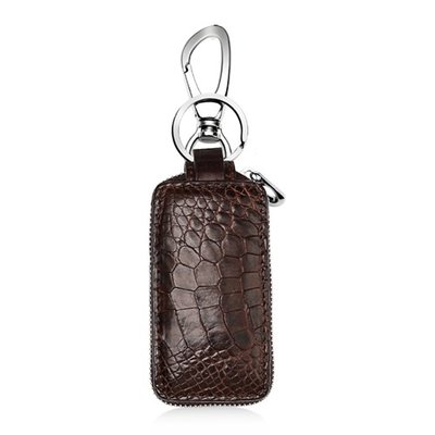 Crocodile Men's Key Bag Crocodile Leather Waist Hanging Shockproof Key Bag Car Remote Control Protective Sleeve Tide