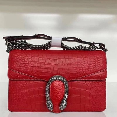 Luxury Imported Crocodile Leather Women's Bag High-End Genuine Leather Ladies Shoulder Messenger Bag Chain Bag
