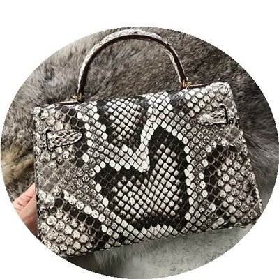 Himalayan Original White Luxury Natural Python Leather Women's Bag Shoulder Bag Diagonal Bag