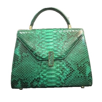 New Imported Python Leather 26cm Portable One-Shoulder Messenger Bag Fashion Trend Casual All-Match High-End