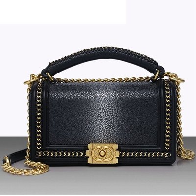 Light Luxury Women's Bag Pearl Fish Chain Bag Leather Devil Fish Gold 2022 New One-Shoulder Messenger Bag