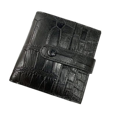Real Crocodile Leather Wallet Short Leather Multi-Card Card Holder New Leather Wallet Buckle Wallet Unisex