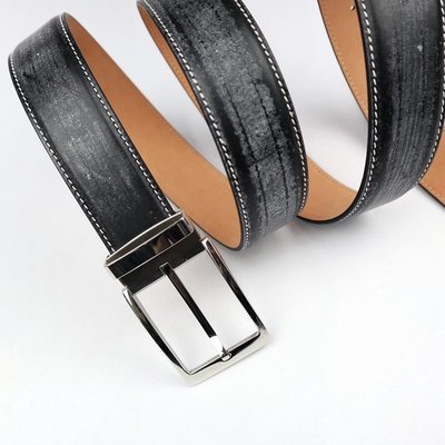Monisa British THOMAS WARE&SONS LTD Horse Rein Leather Stainless Steel Pin Buckle Men's Leather Belt