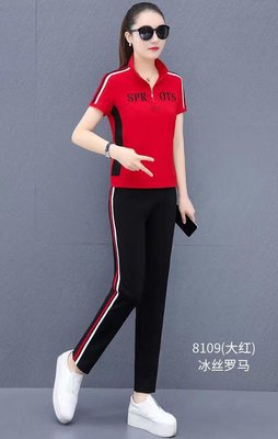 Monisa women summer sports leisure  suit with short sleeves / sports casual wear / sports and leisure / lady suits