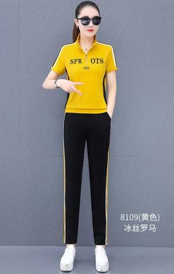 Monisa women summer sports leisure  suit with short sleeves / sports casual wear / sports and leisure / lady suits