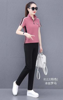 Monisa lady summer sports leisure colorful suit with collar / women s sportswear / sportswear suits / casual sportswear