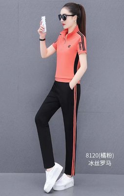 Monisa lady summer sports leisure colorful suit with half zipper / men s wear / casual suits / sports suits / modal