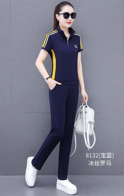 Monisa lady sports leisure colorful suit with half zipper in summer / comfortable pants / comfortable wearing