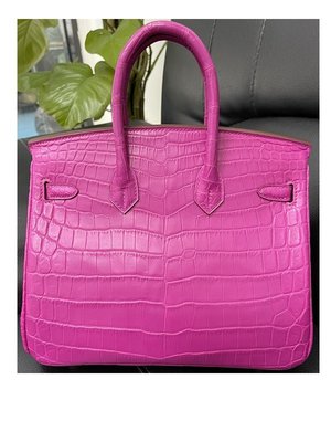 Nile Crocodile Platinum 25 Matte Pure Water Dyed Crocodile Leather Bag European And American Fashion Women's Handbag