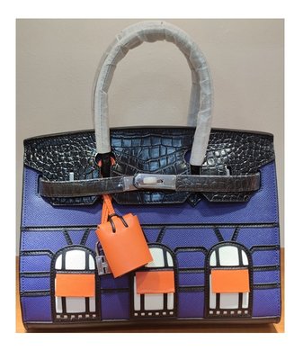 Europe And The United States New Small House Leather Platinum Bag Ladies First Layer Cowhide Handbag Crocodile Pattern