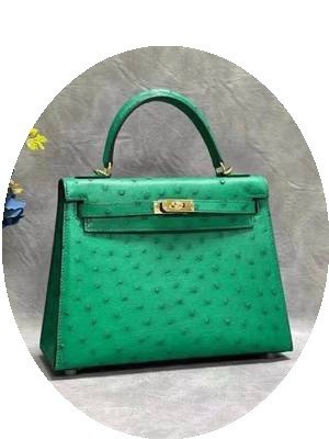 New Women's Bag South Africa Ostrich Leather Leather Hand-Held 25 Kelly Bag Ostrich Leather Ladies Shoulder
