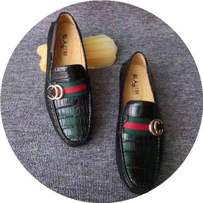 Korean Version Of The Slip-On Shoes a Pedal Beanie Shoes Crocodile Pattern Sailing Shoes Genuine Leather Shoes Casual