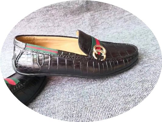 Korean Version Of The Slip-On Shoes a Pedal Beanie Shoes Crocodile Pattern Sailing Shoes Genuine Leather Shoes Casual