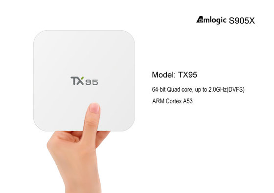 Amlogic S905X TX95 2g/16g Hot selling kodi 17.0 android 6.0 good quality
