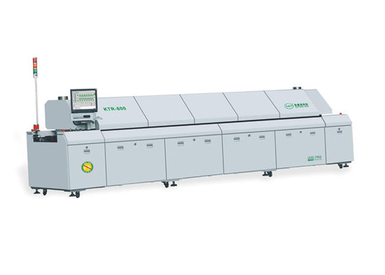 Horno del flujo de KTR-800 SMT, cadena de producción de SMT control cuantitativo del nitrógeno lleno