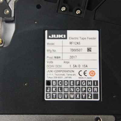 ALIMENTADOR RF12AS 40175378 de los recambios JUKI el 12MM de SMT