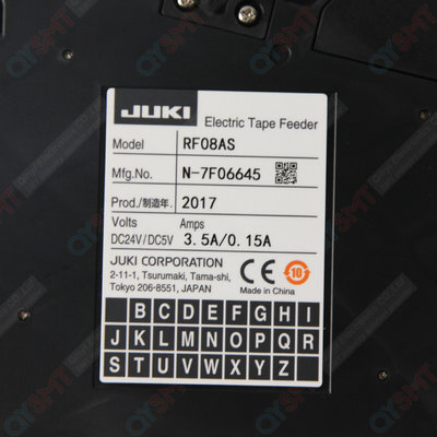 ALIMENTADOR RF08AS de los recambios JUKI los 8MM de SMT