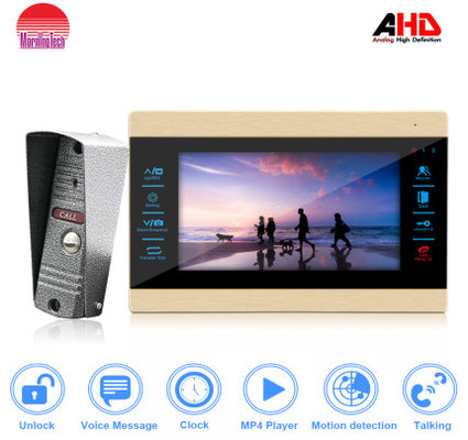 morningtech Strong motion detecion 7 inch AHD color video door phone supplier with IR-CUT  and photo frame
