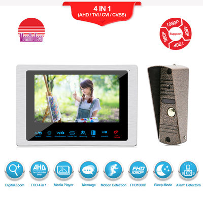 Big screen video door phone door bell  camera video intercom with sensor button