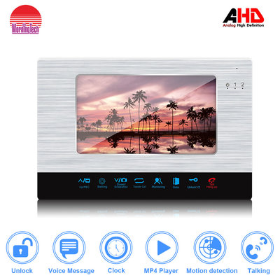 High resolution 1024*600 video door phone / door bell / intercom for villas, support 2 to 6 system