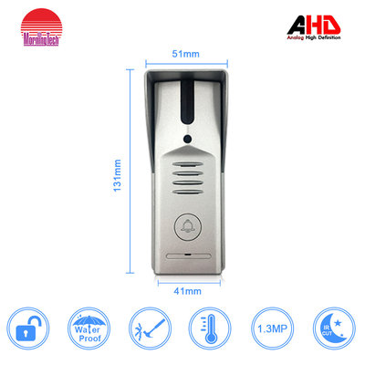 High resolution 1024*600 video door phone / door bell / intercom for villas, support 2 to 6 system