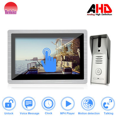 Morningtech Phone unlocked 10 Inch Sensor's Button AHD960P Video Door Phone , professional intercom system