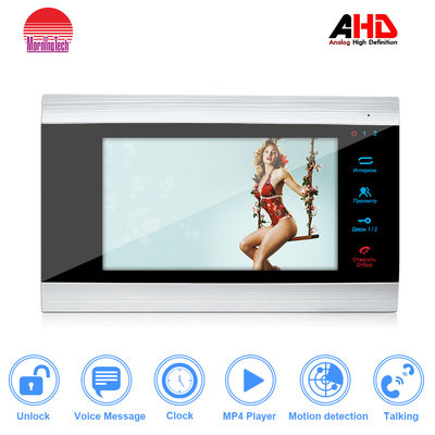 Morningtech Gold color 10.1inch touch button AHD video door phone intercom system for home