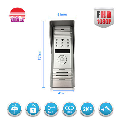 Morningtech wire Video door phone smart metal case door bell with waterproof IP65