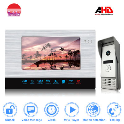 Morningtech Metal case Smart bell with 7 Inch TFT LCD Silver and gold color optional video door phone