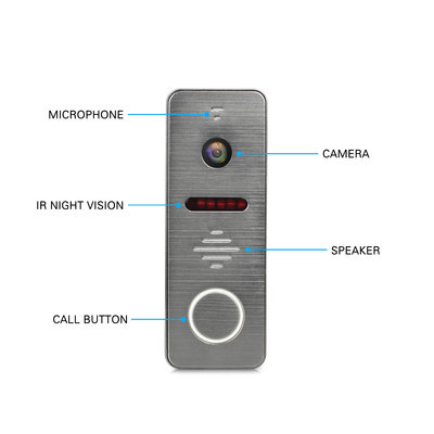Outdoor station Video door phone intercom with HD clear color 7 inch screen clear two way intercom