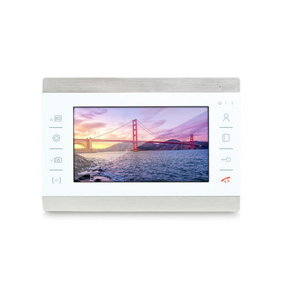 Built-in Power Supply IP65 Acrylic Wire-drawing Video Interphone 1080P video doorbell with MP3, MP4 Playing Function