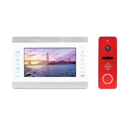 Novel design 7 Inch video door bell 1080P HD wire door video phone with memory