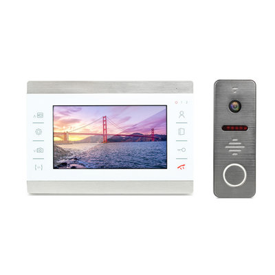 4 Wired touch key recording function digital 7 inch video interphone ring doorbell video wired doorbell with camera