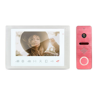 Unique pink color outdoor camera with rain cover video door phone HD video doorbell full duplex intercom system