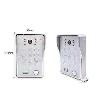 4 wire intercom video door phone system with keypad function 200 pcs ID card and 200 pcs password